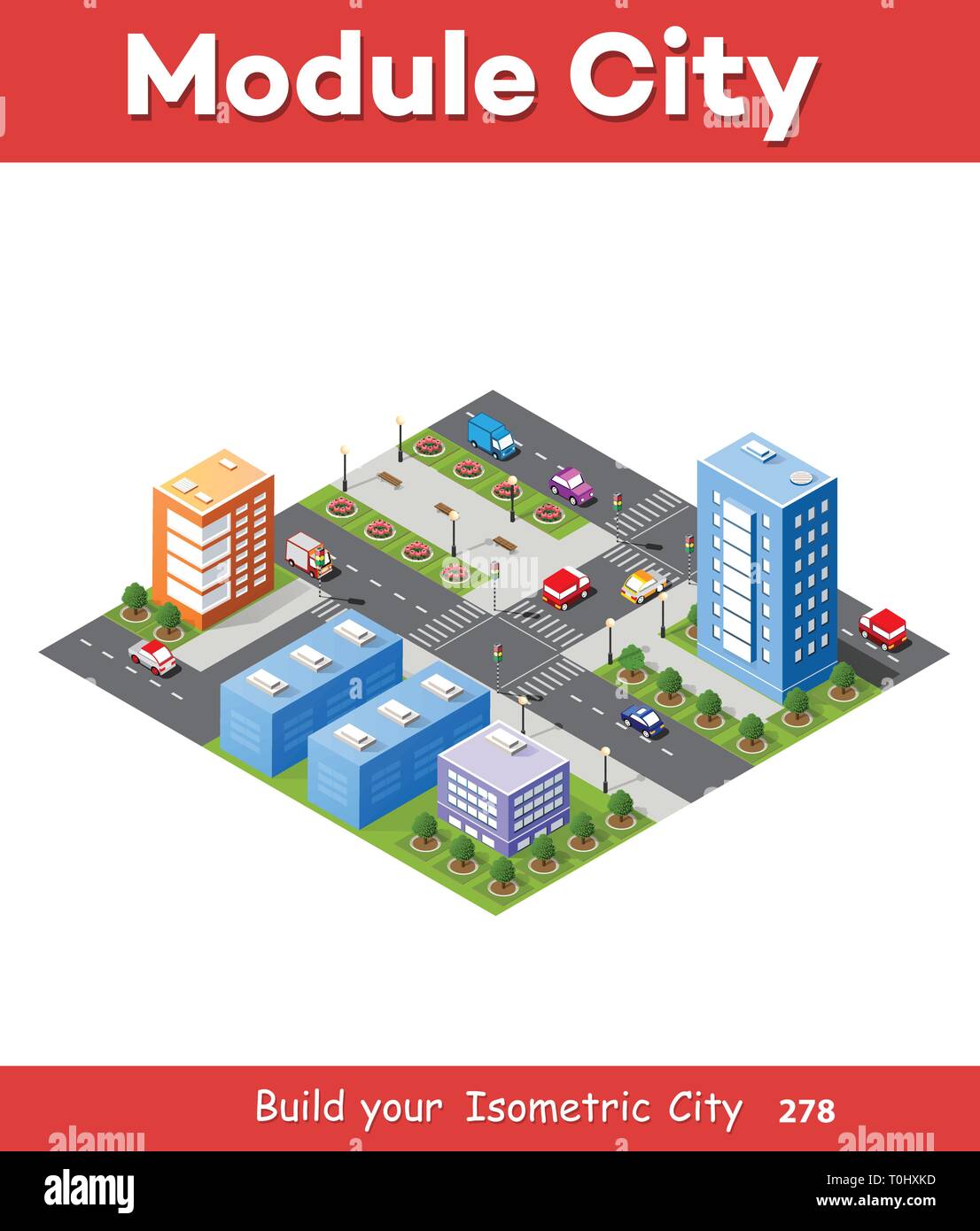 City isometric 3D intersection Stock Vector Image & Art - Alamy