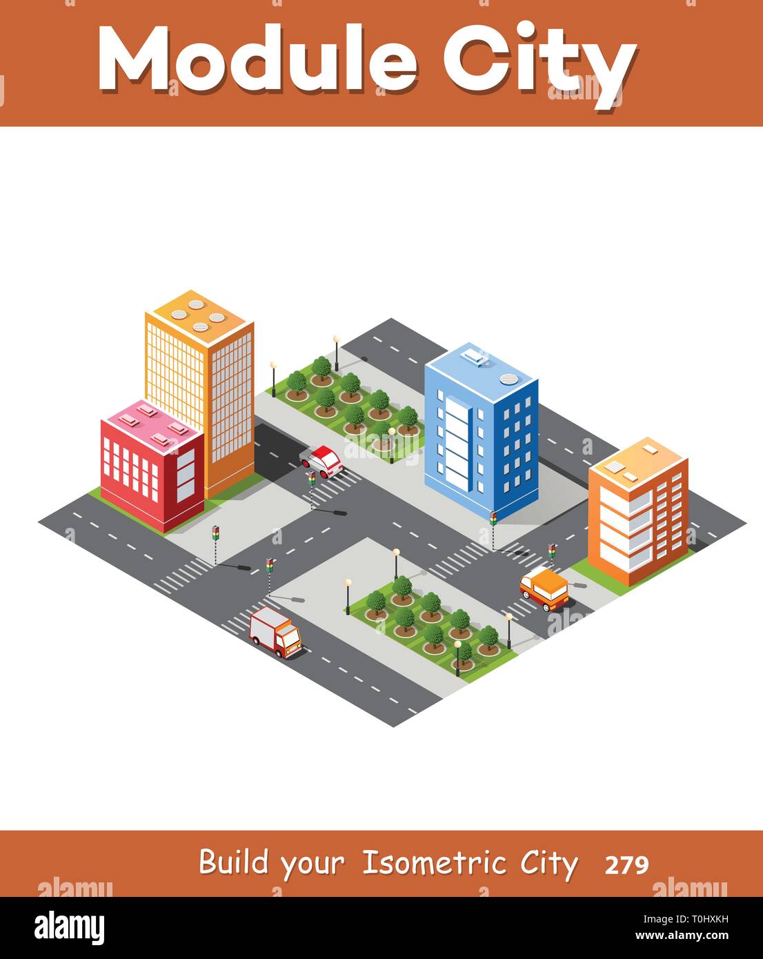 Car intersection building Stock Vector Images - Alamy