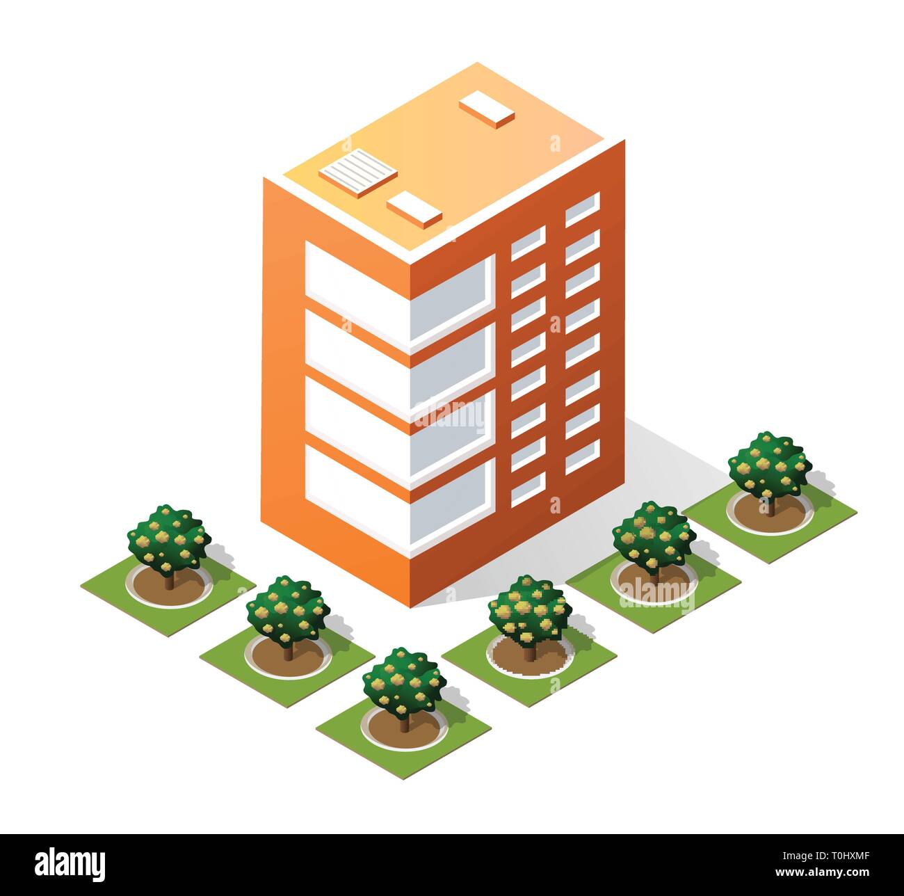 Isometric 3D city landscape Stock Vector Image & Art - Alamy