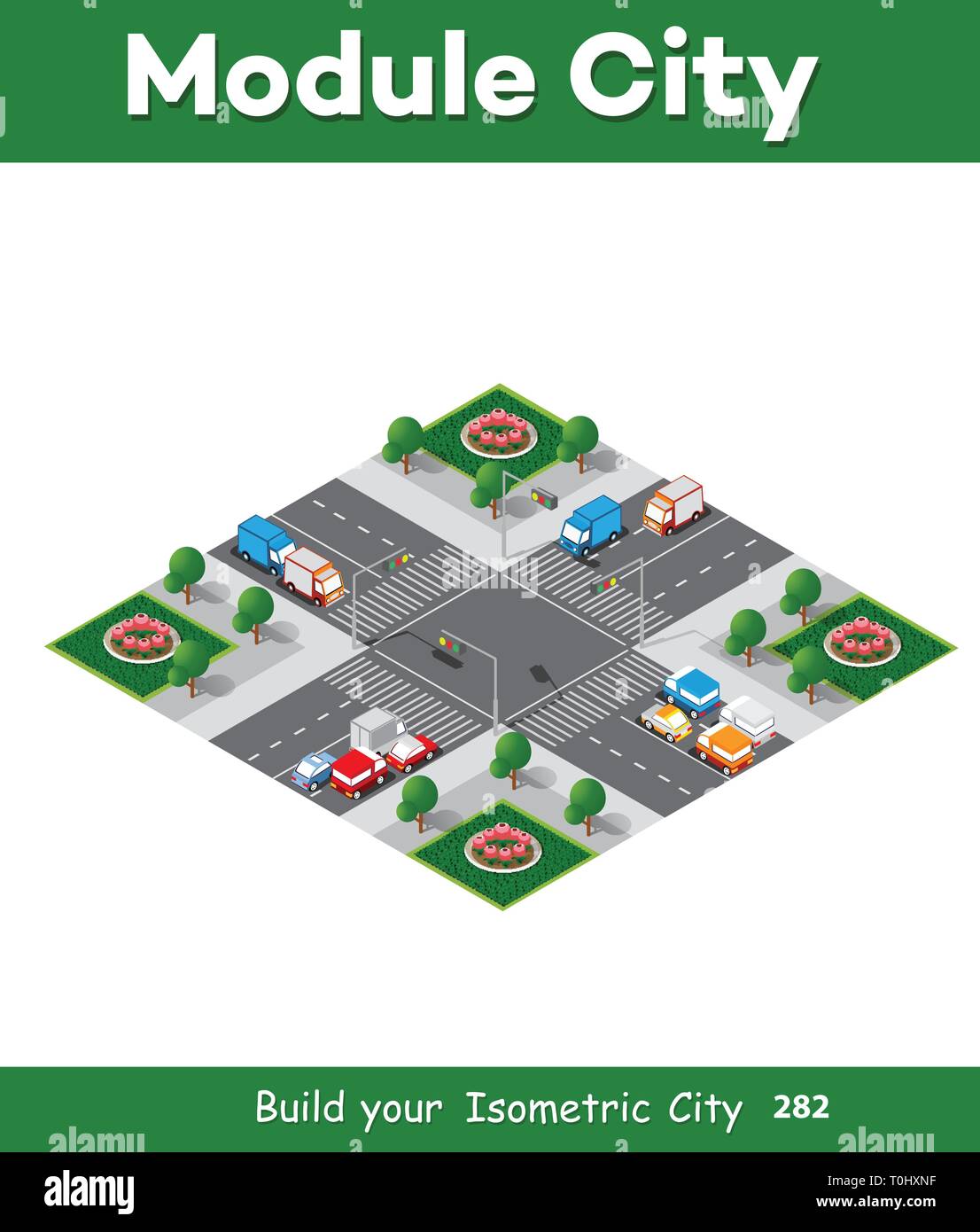 City isometric 3D intersection Stock Vector Image & Art - Alamy