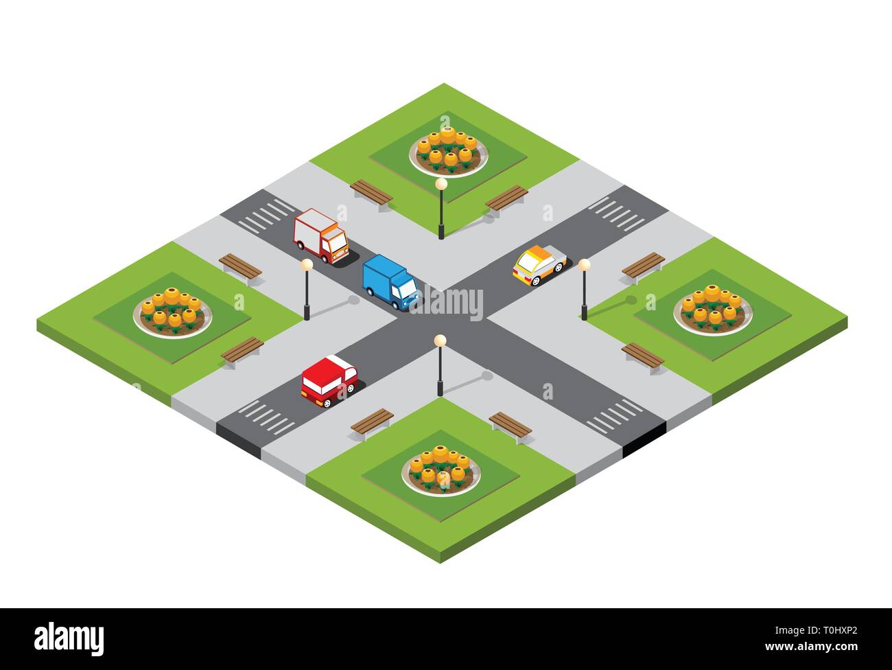 Intersection Cut Out Stock Images & Pictures - Alamy