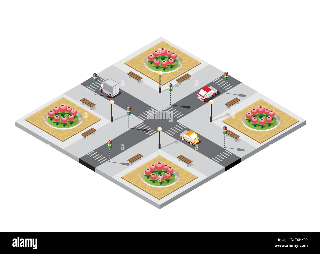 City isometric 3D intersection Stock Vector Image & Art - Alamy