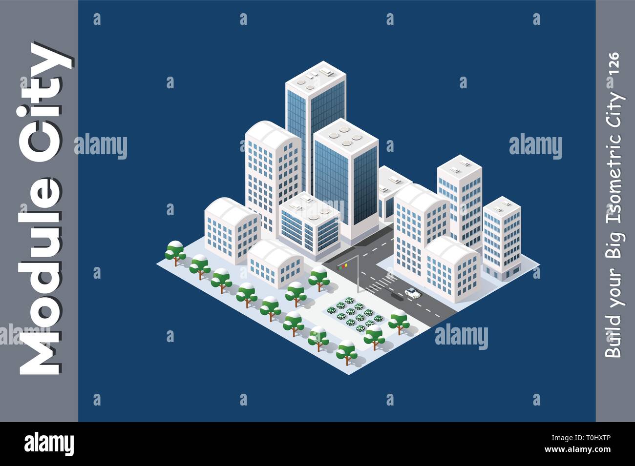 High street at winter Stock Vector Images - Alamy