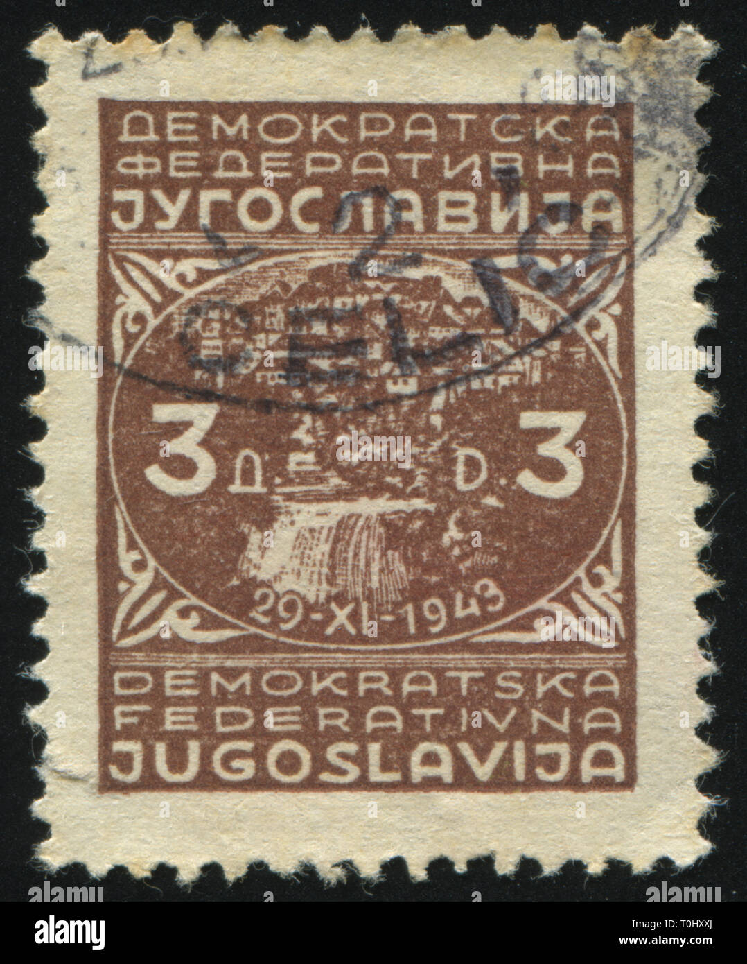 RUSSIA KALININGRAD, 12 NOVEMBER 2016: stamp printed byYugoslavia, shows ...