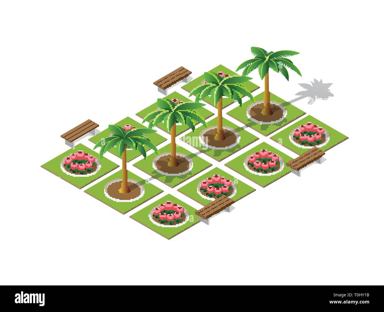 Natural botanical garden scene Stock Vector Images - Alamy