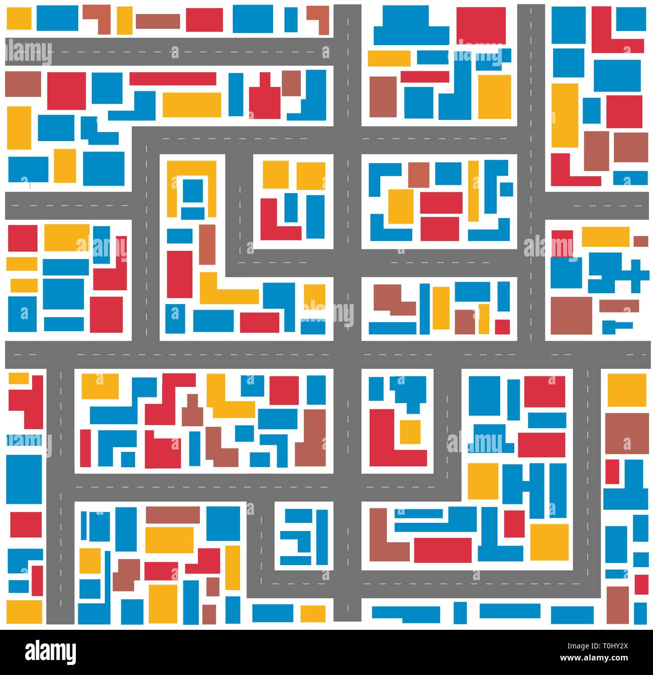 Grid map city Stock Vector Images - Alamy