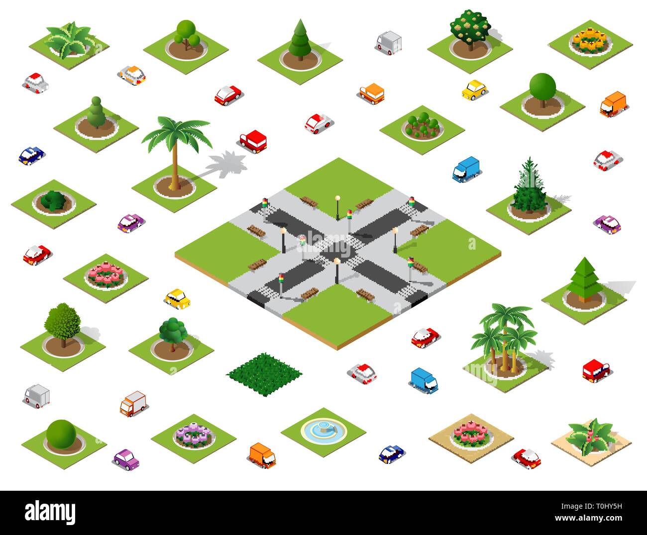 Highway crossroads Stock Vector Images - Alamy