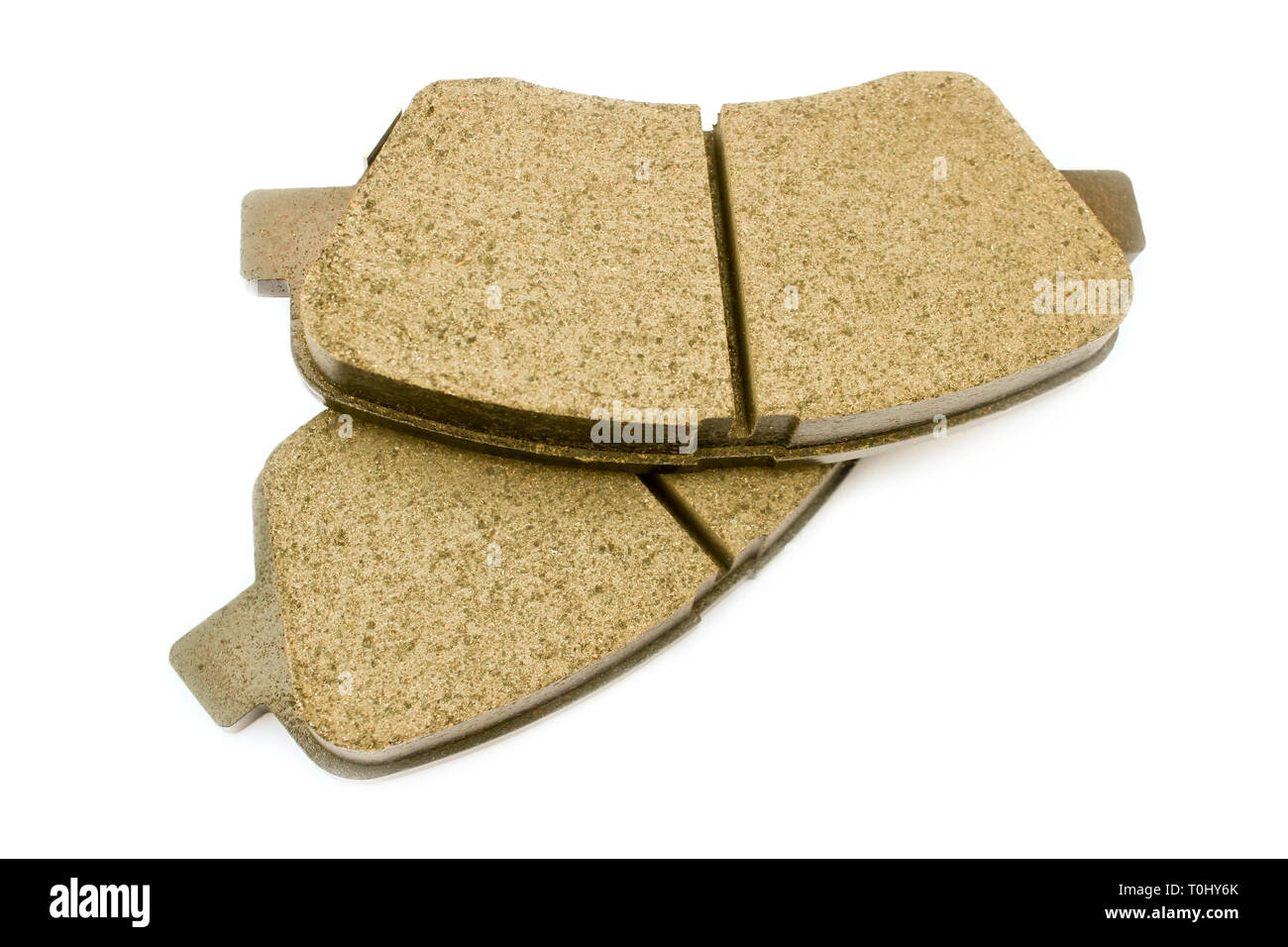 Brake pads for passenger car isolated on white background Stock Photo ...