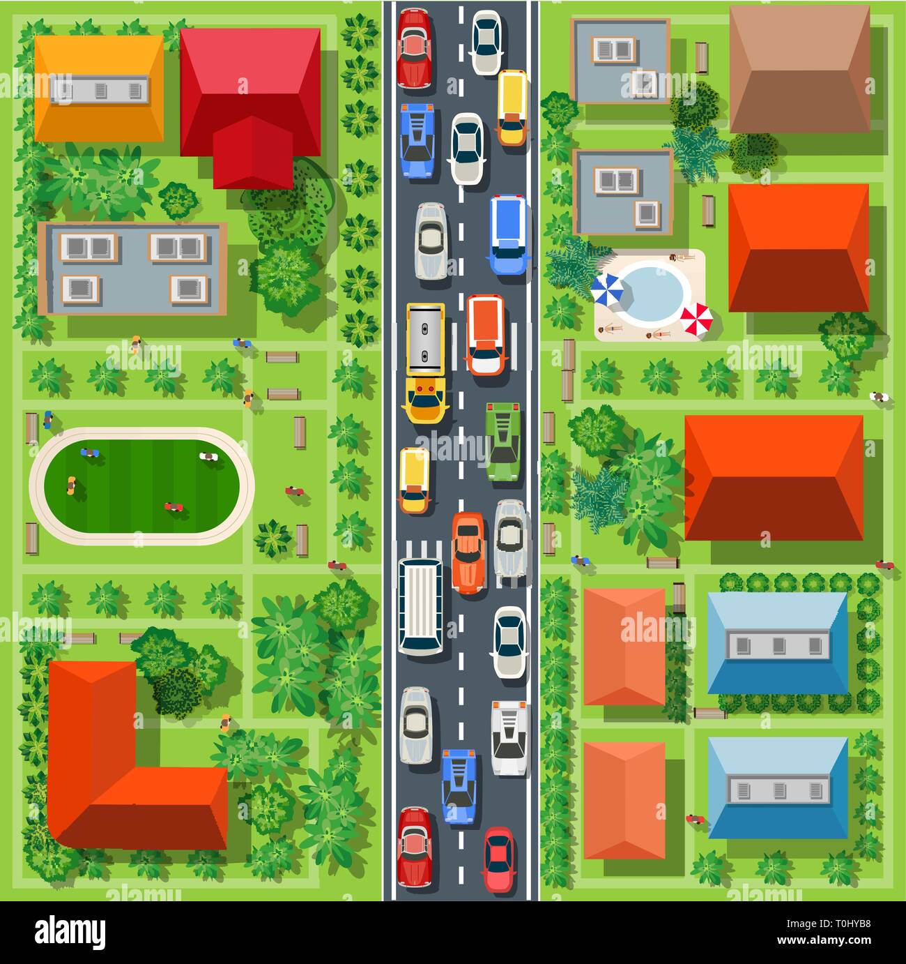 Top view from above Stock Vector Image & Art - Alamy