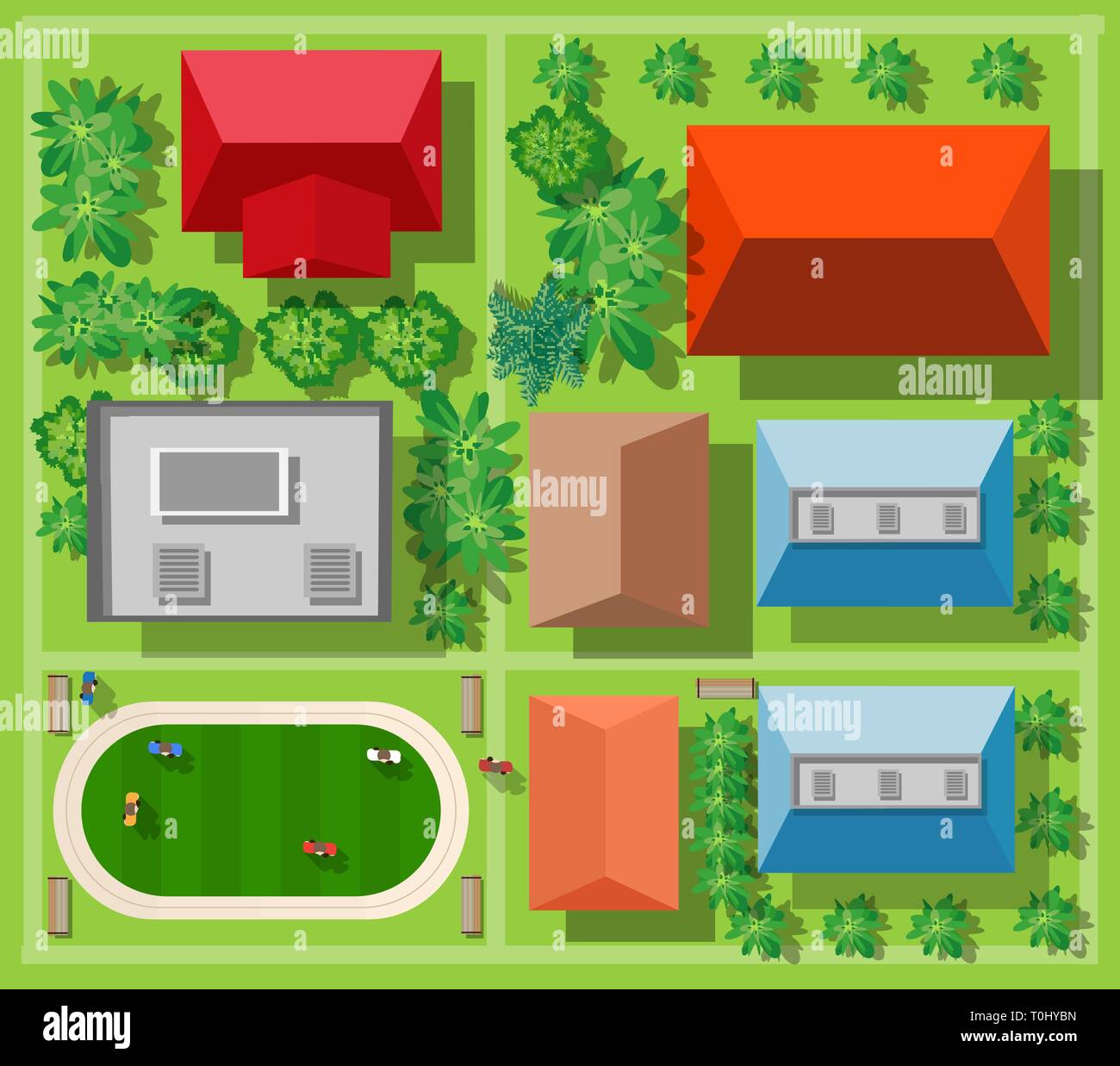 City plan from above Stock Vector Images - Alamy