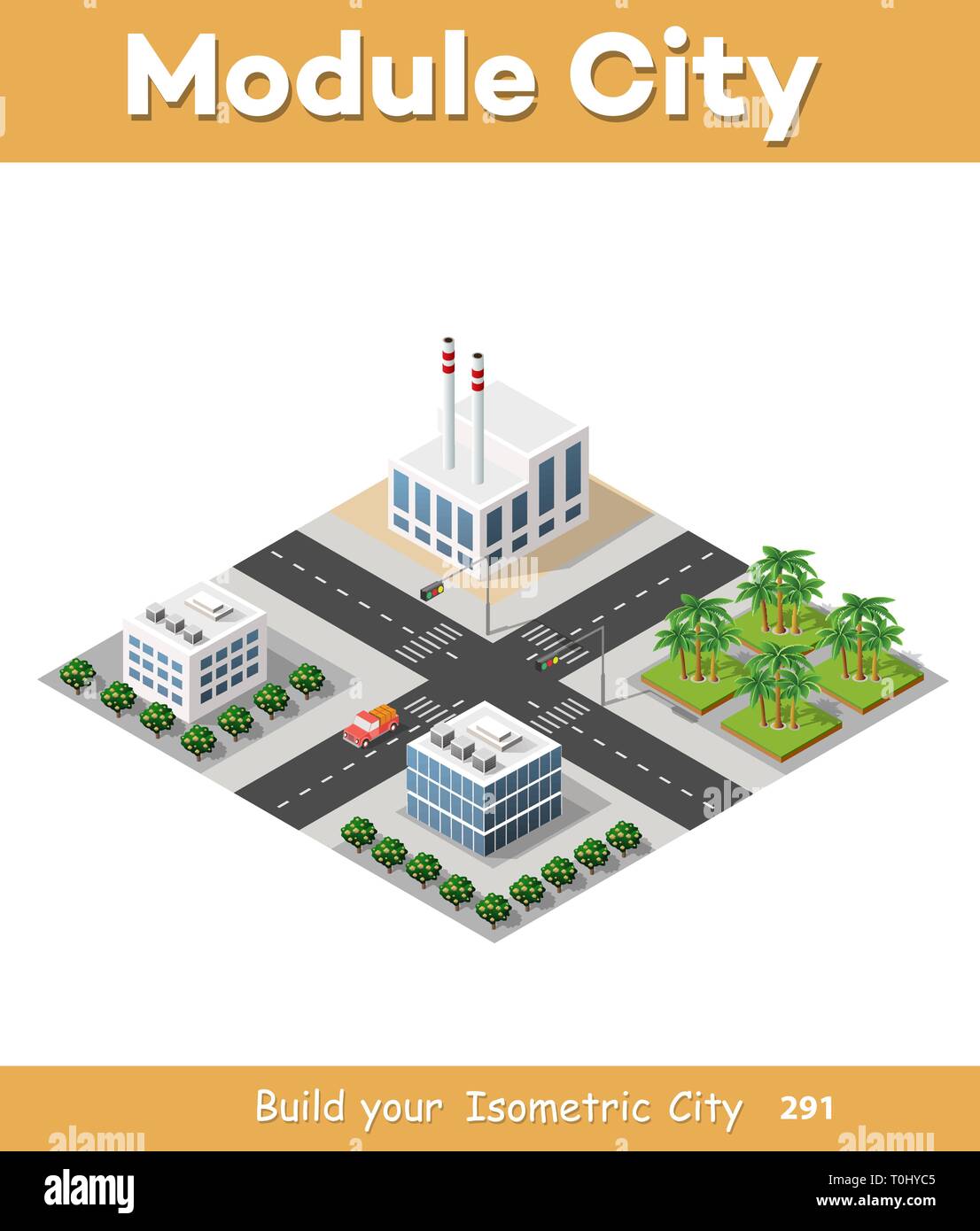 Factory vector isometric hi-res stock photography and images - Alamy