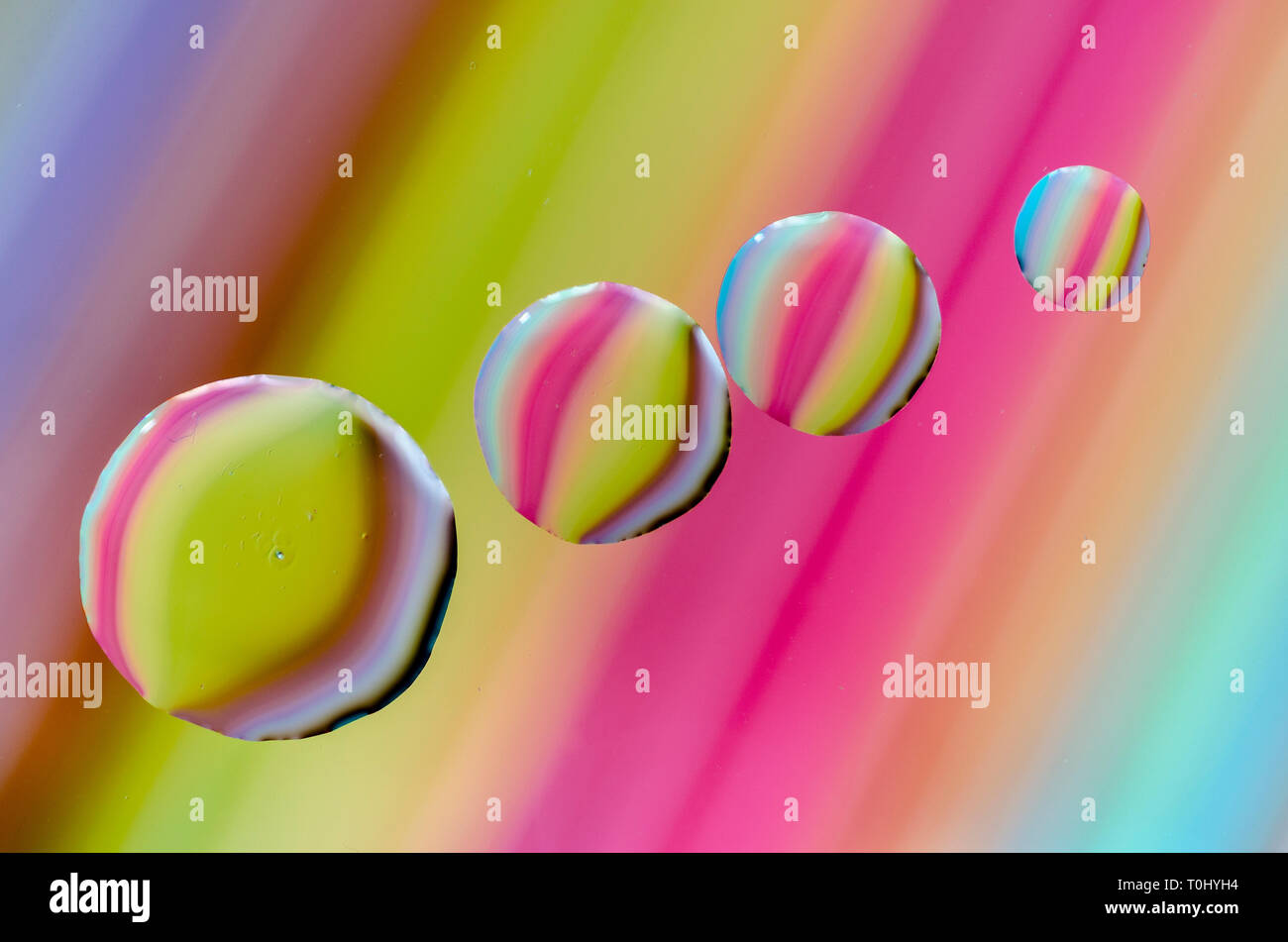 Multi colured macro photographs of various objects suitable for cards ...