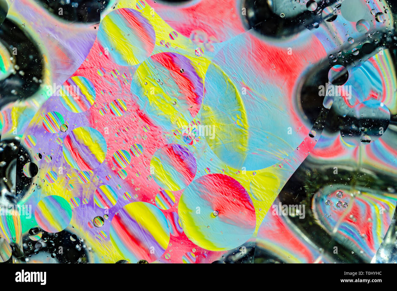 Multi colured macro photographs of various objects suitable for cards ...