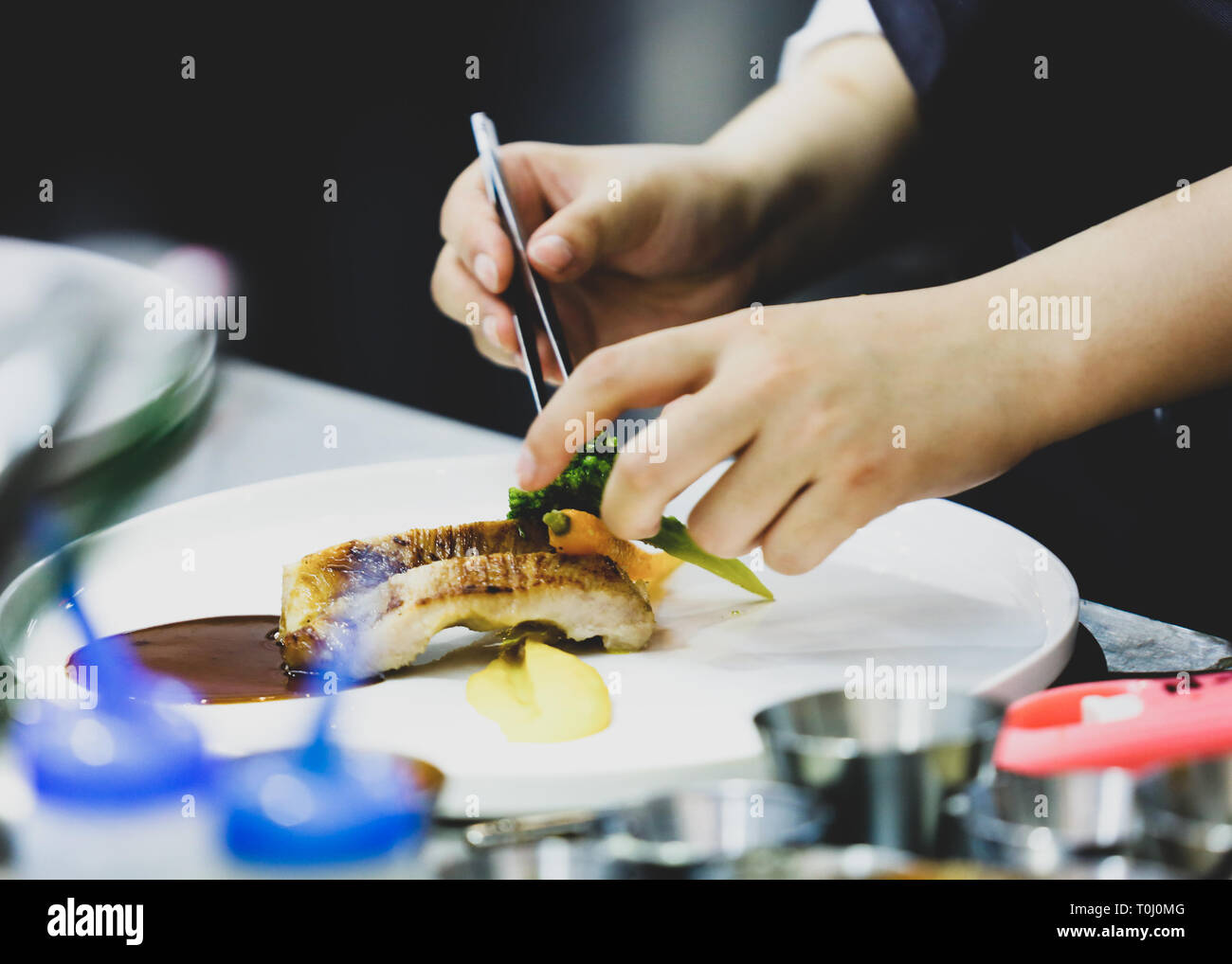 Chef preparing food, meal, in the kitchen, chef cooking, Chef ...