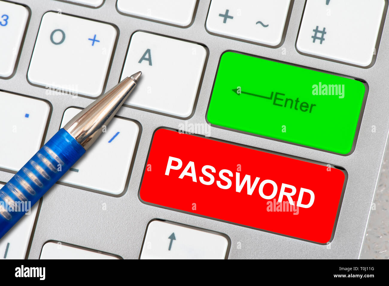 password printed on computer keyboard Stock Photo - Alamy