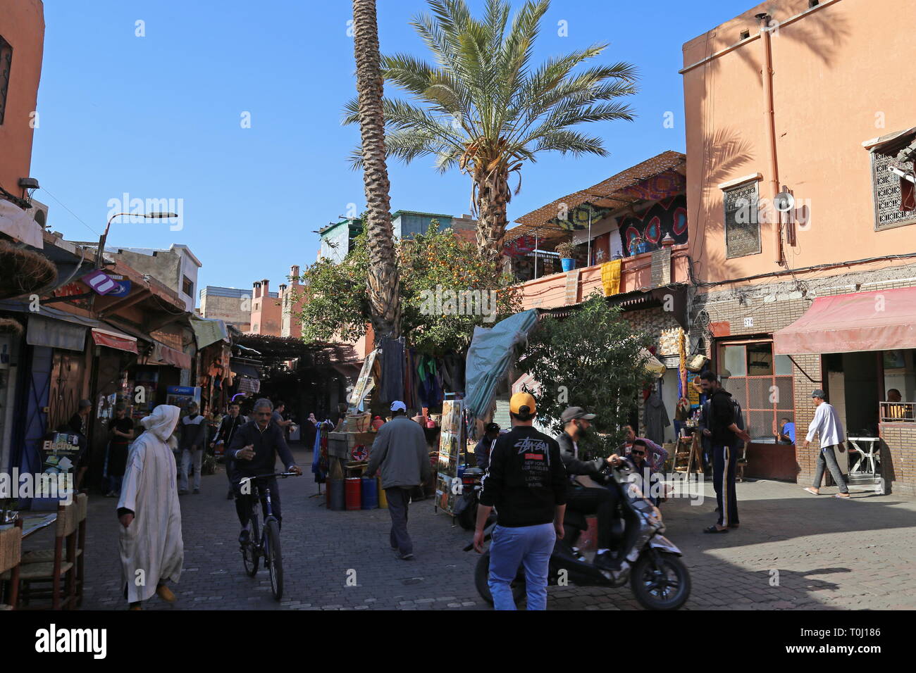 Rue Bab Doukkala, Medina, Marrakesh, Marrakesh-Safi region, Morocco ...