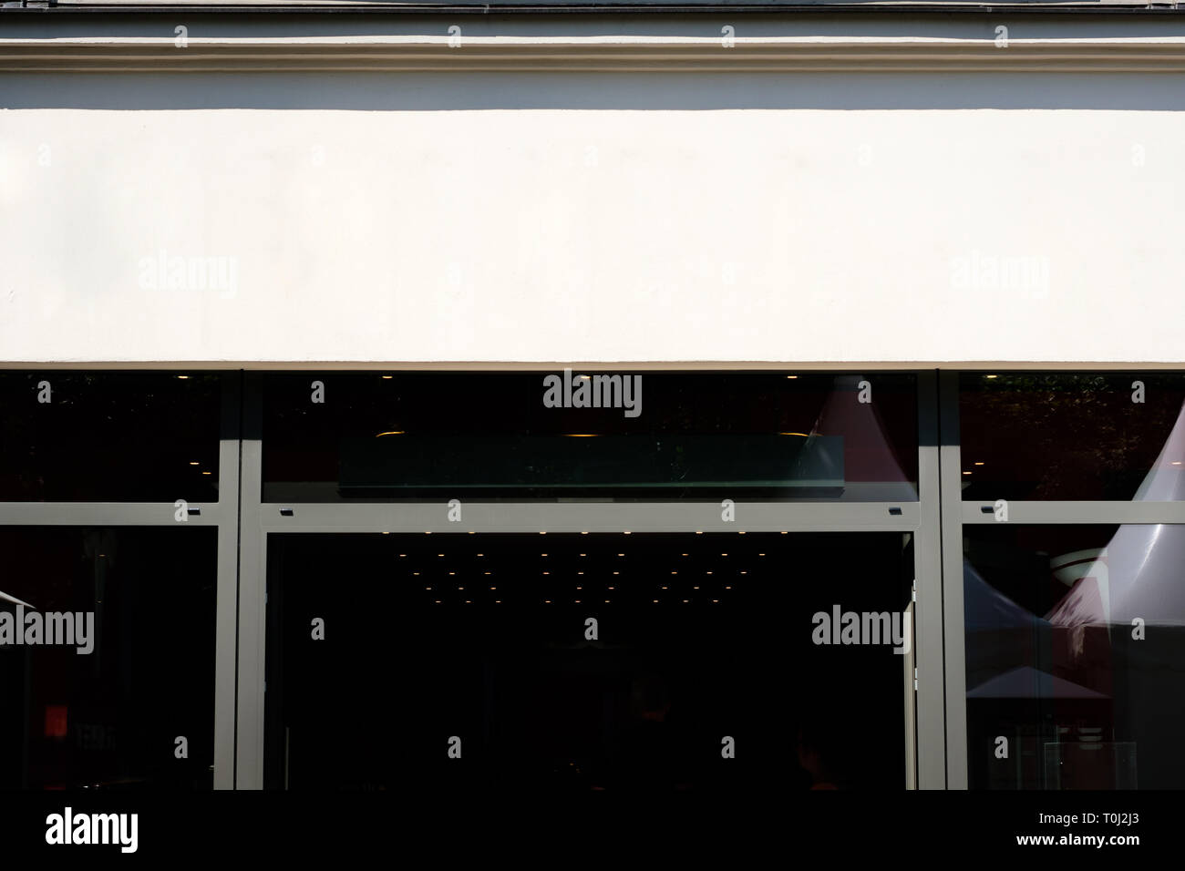 shop entrance, store front facade billboard mockup Stock Photo - Alamy