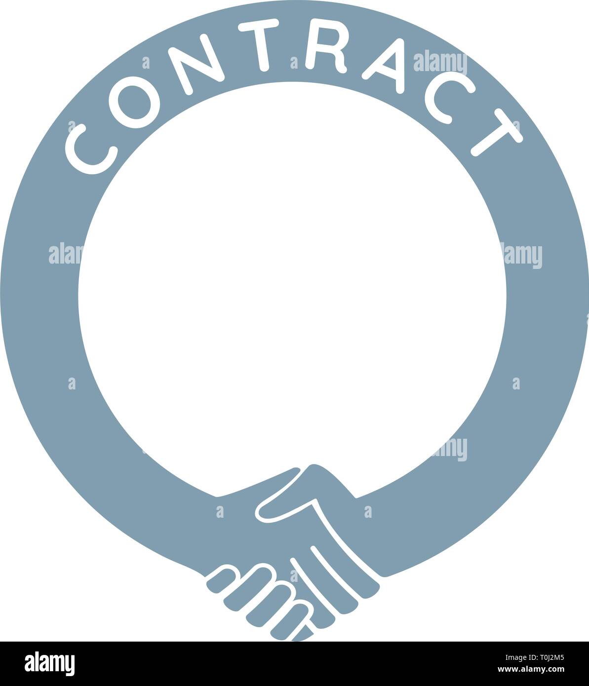 contract - round handshake frame design template Stock Vector Image ...