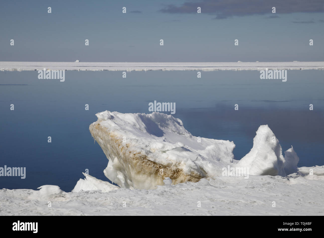 High Arctic landscape with sea ice and open water Stock Photo - Alamy