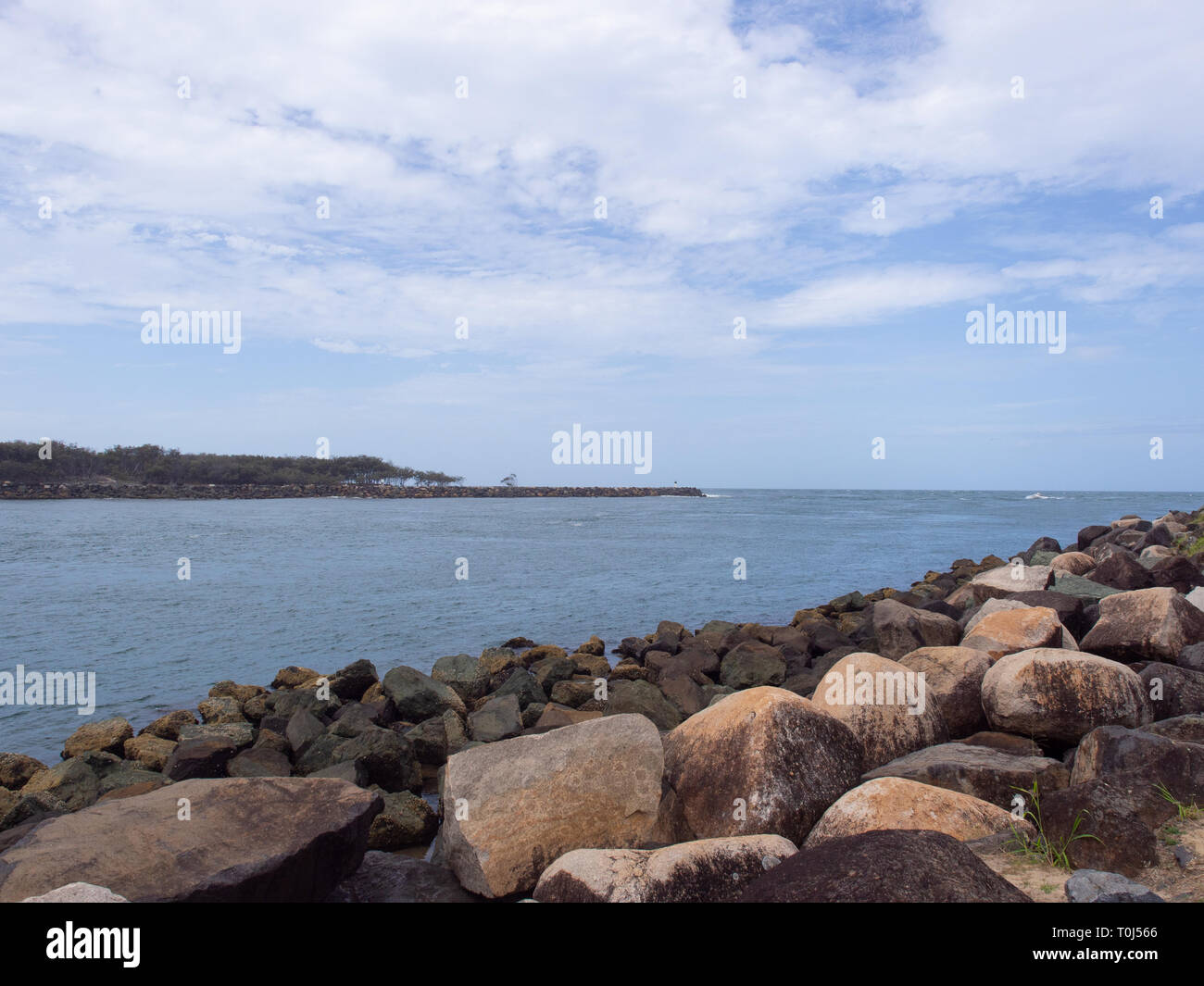 Rock Wall Of The Spit On The Gold Coast Stock Photo - Alamy