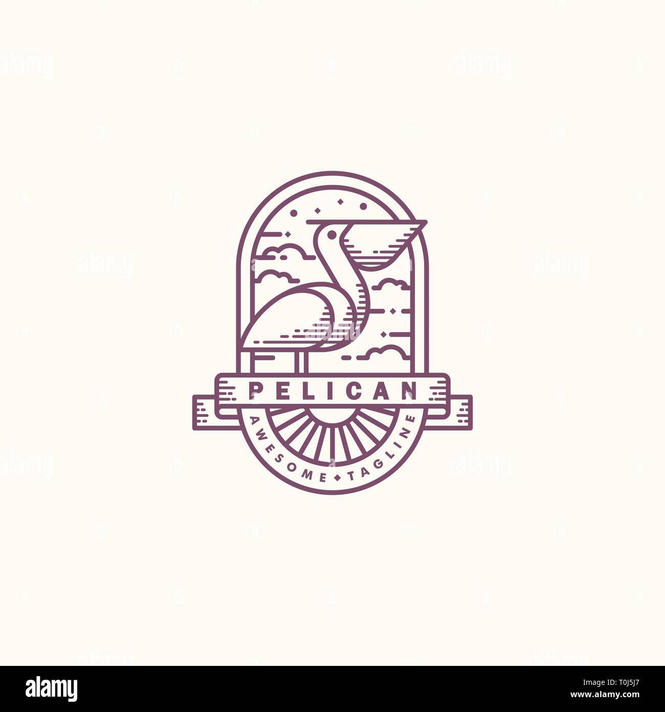 Pelican emblem hi-res stock photography and images - Alamy