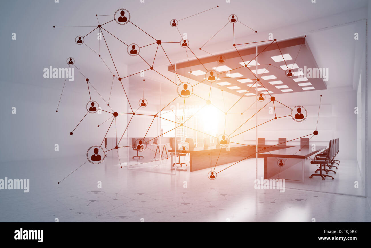 Networking and wireless connection as concept for effective modern ...