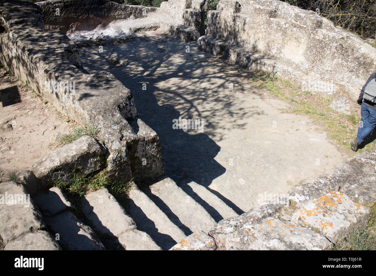 Open-air court of Justice,Grottes de Calès Stock Photo - Alamy