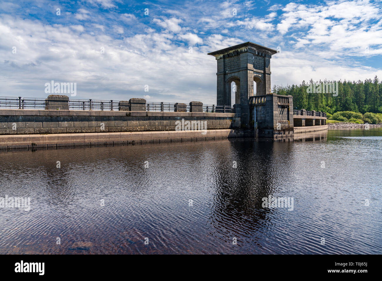 The dam at the Alwen Reservoir, Conwy, Wales, UK Stock Photo - Alamy