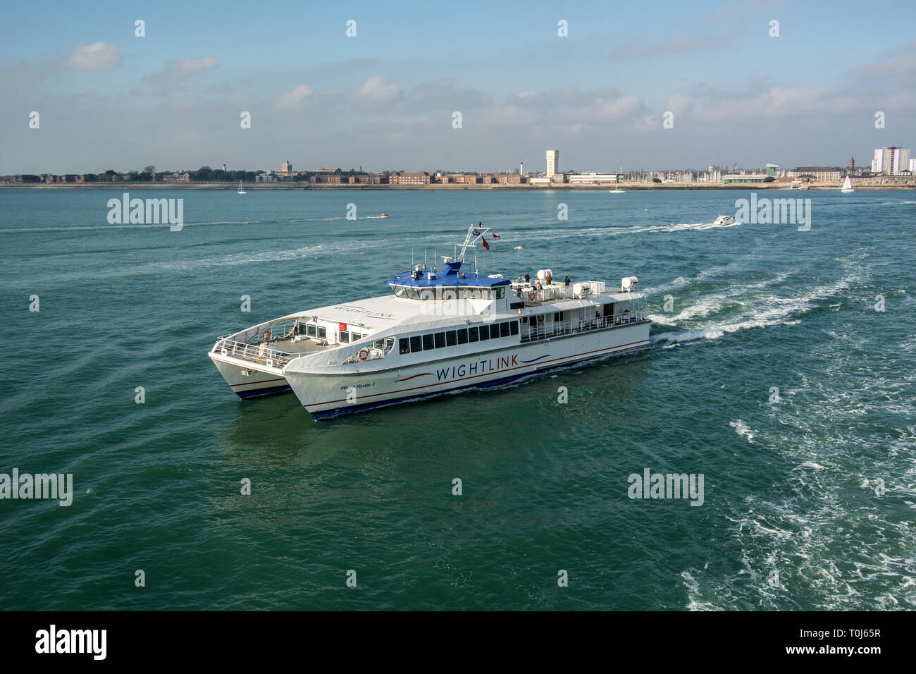 WightLink passenger ferry Stock Photo - Alamy