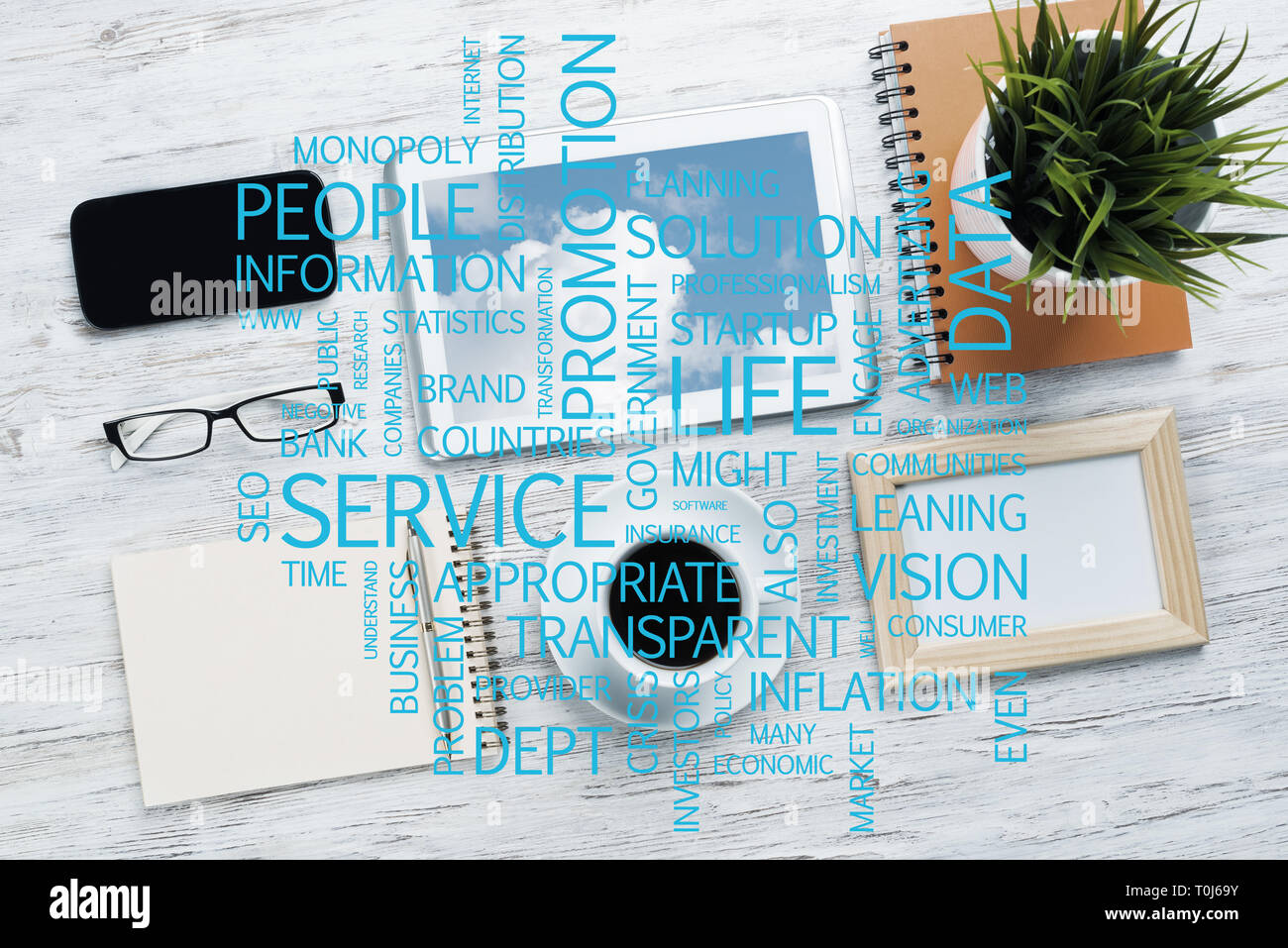 Modern workplace concept Stock Photo - Alamy