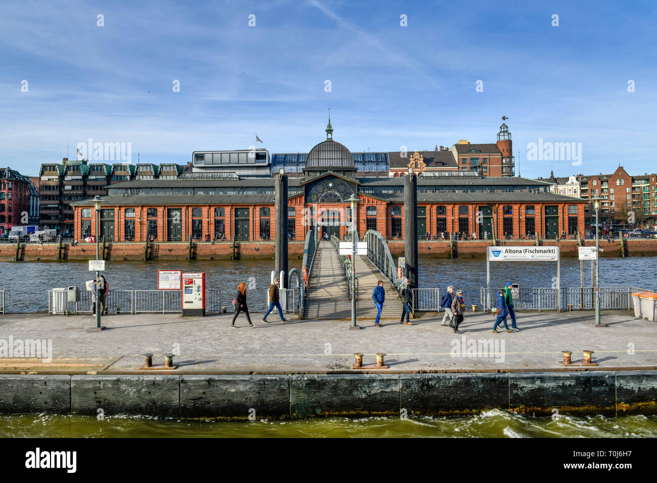 Fish auction hall, big Elbstrasse, Altona, Hamburg, Germany ...