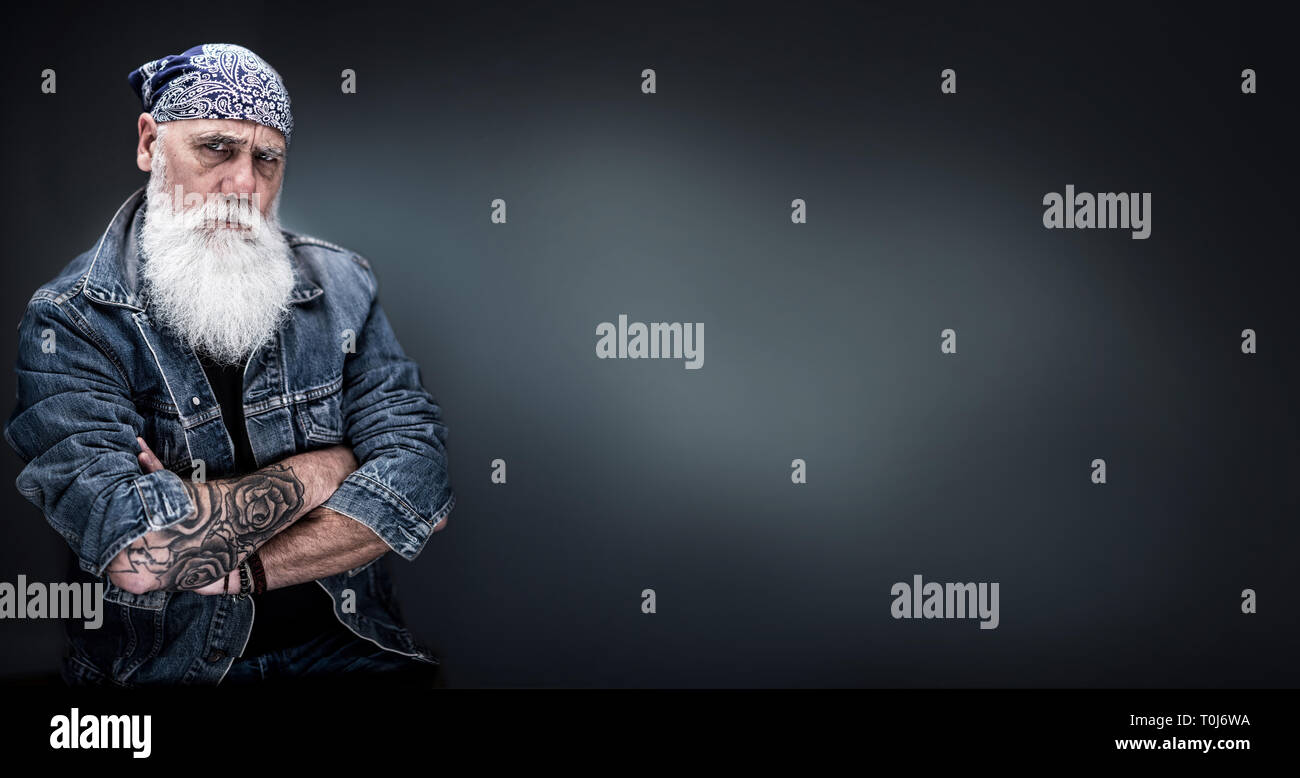 Angry Man And Long White Beard High Resolution Stock Photography and ...