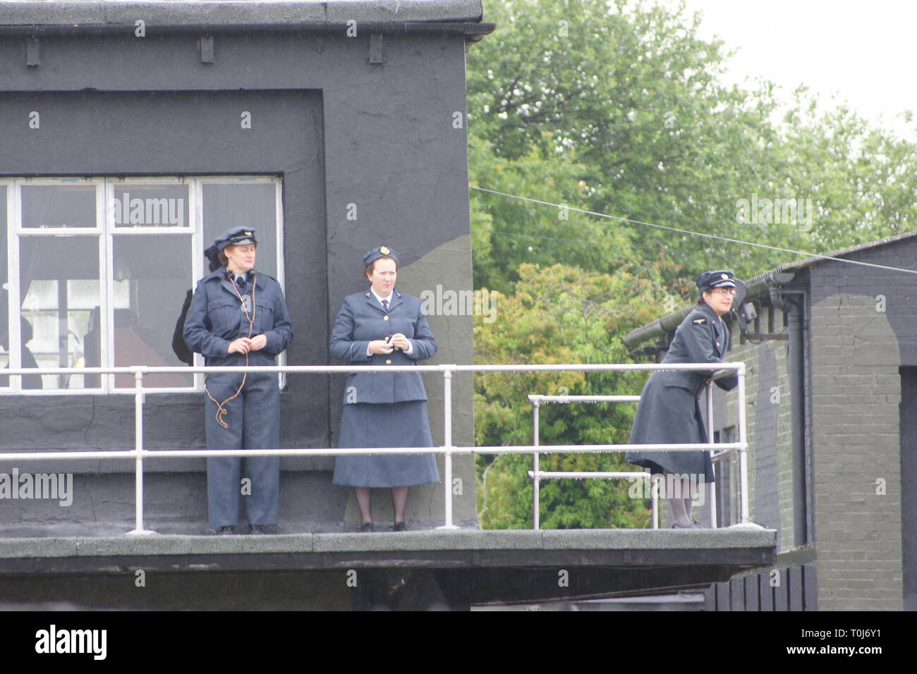world war two airfield control tower Stock Photo - Alamy