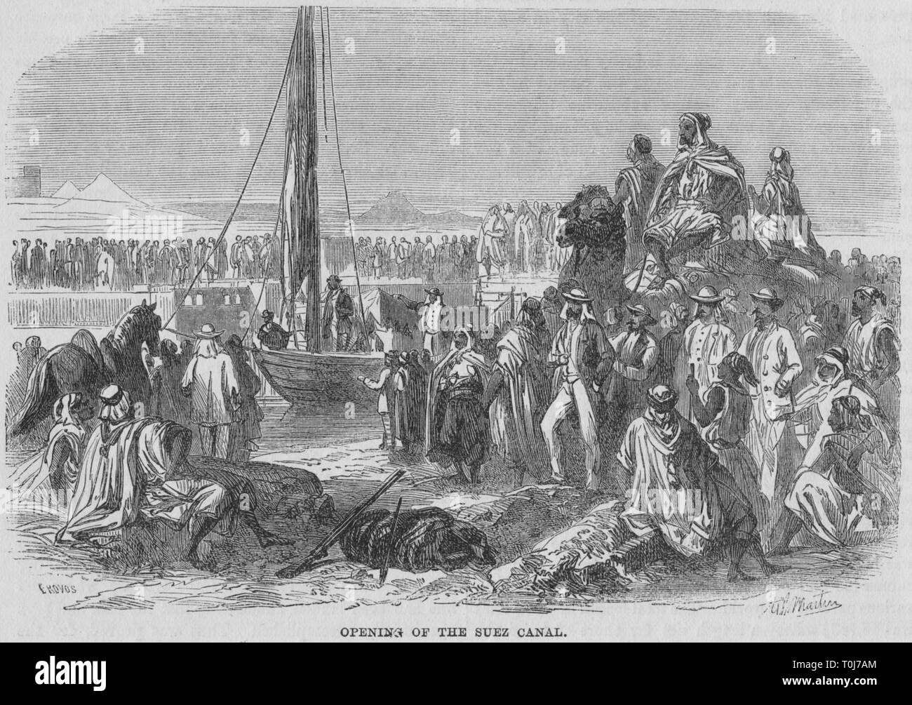 Suez canal 1869 hi-res stock photography and images - Alamy
