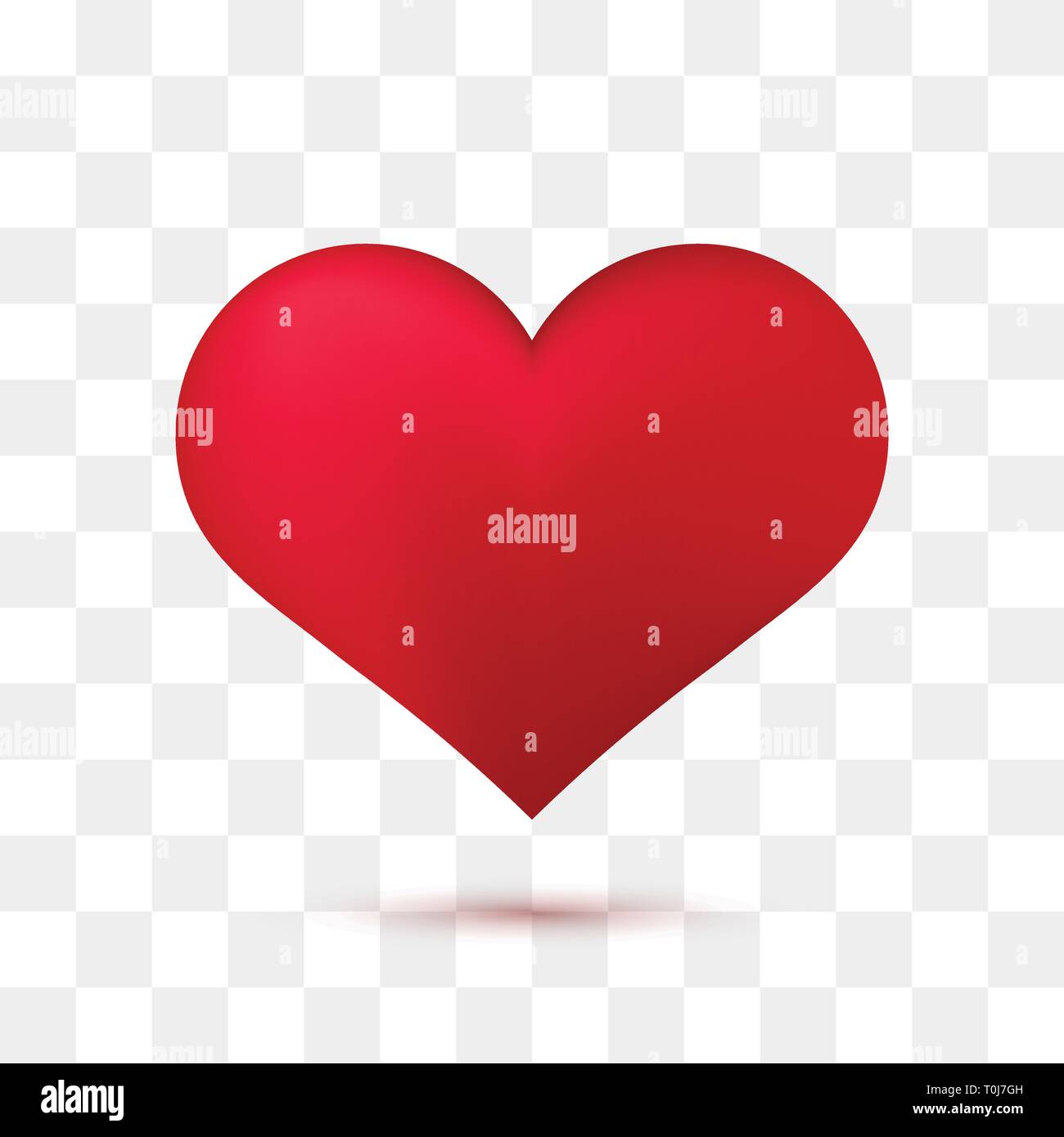 Red realistic heart, isolated. Vector illustration Stock Vector Image ...