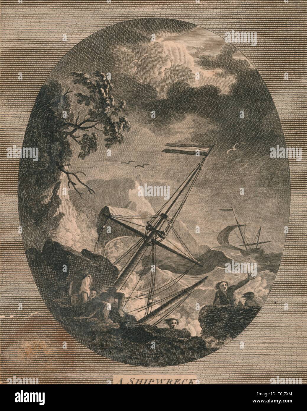 'A Shipwreck', 1773. Creator: John Pye Stock Photo - Alamy