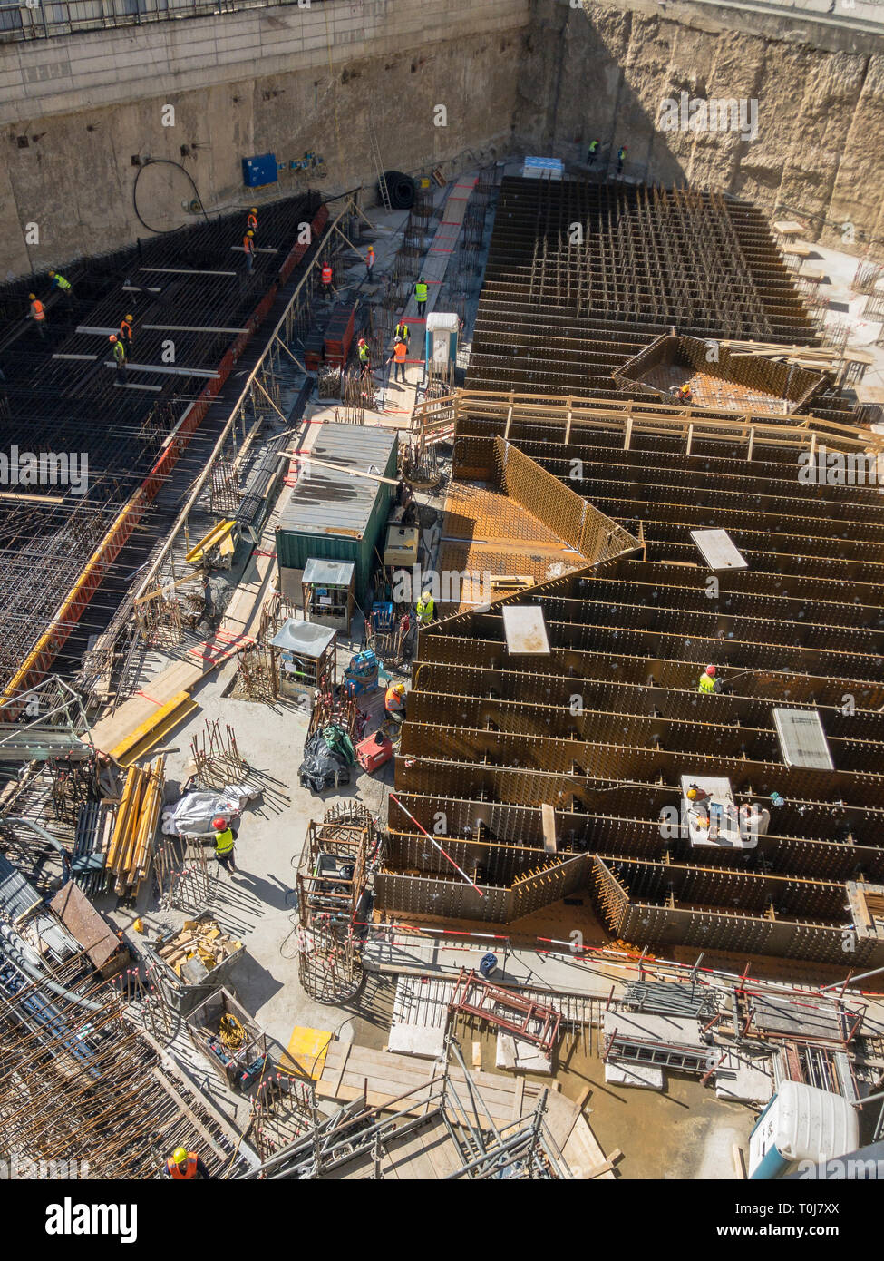 Construction manager with new building hi-res stock photography and ...