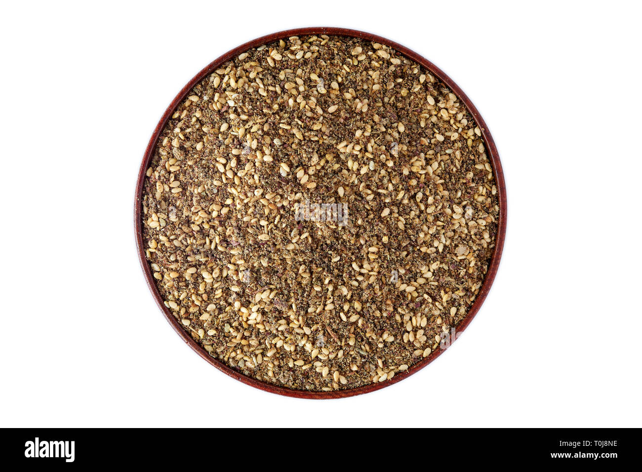 Za'atar (zatar), Middle Eastern spice mixture isolated on white ...