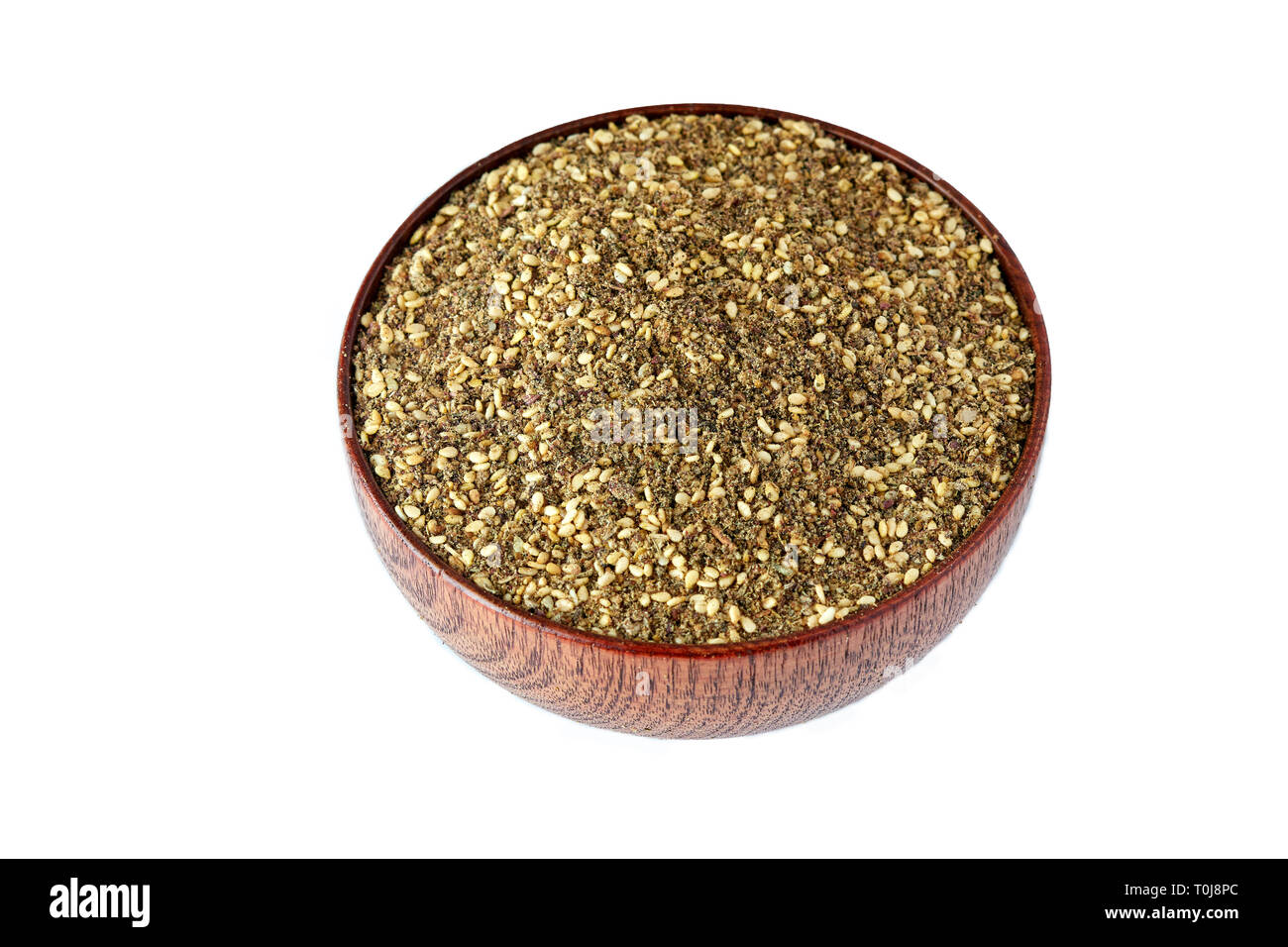 Za'atar (zatar), Middle Eastern spice mixture isolated on white ...