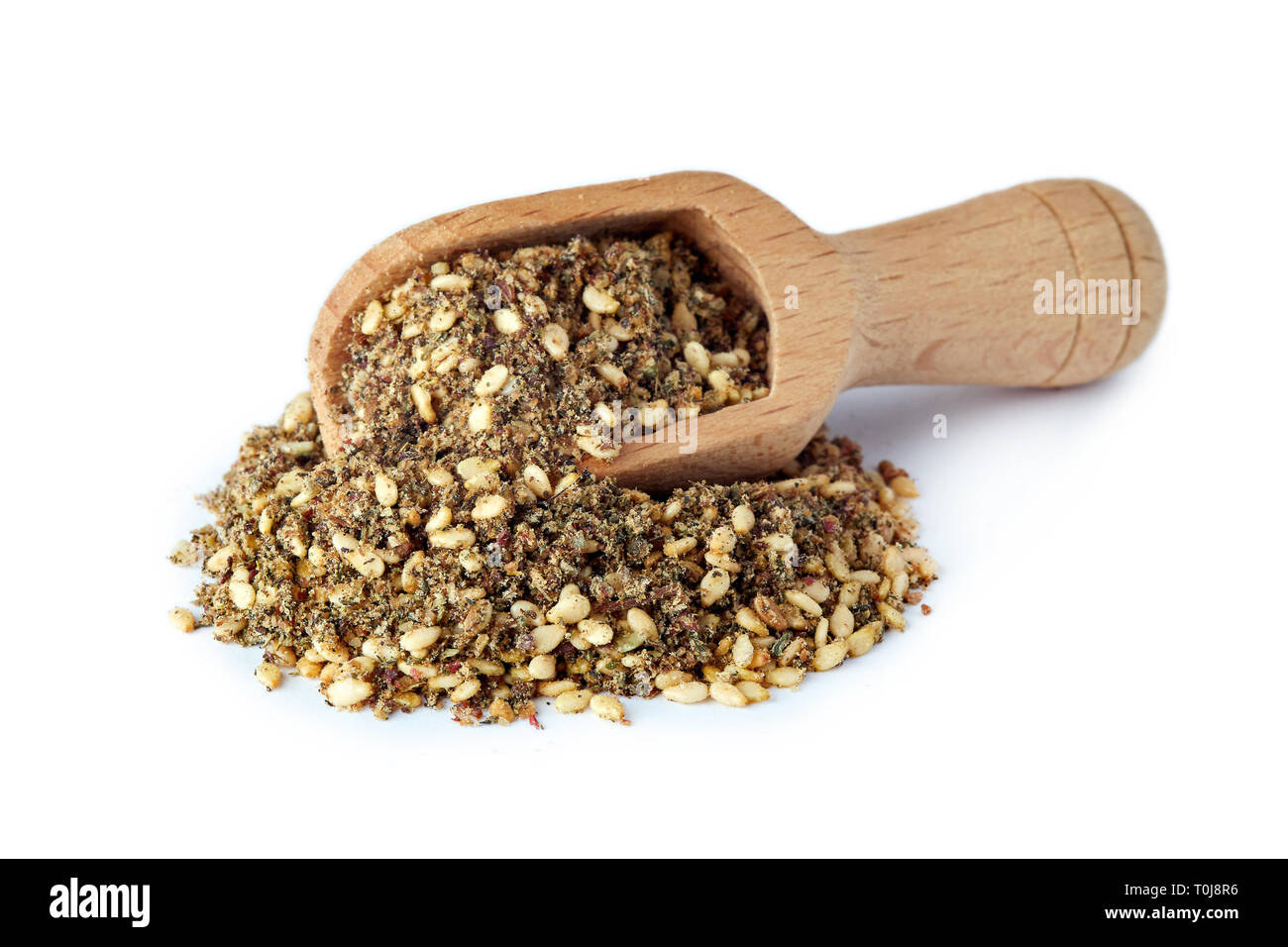 Za'atar (zatar), Middle Eastern spice mixture isolated on white ...