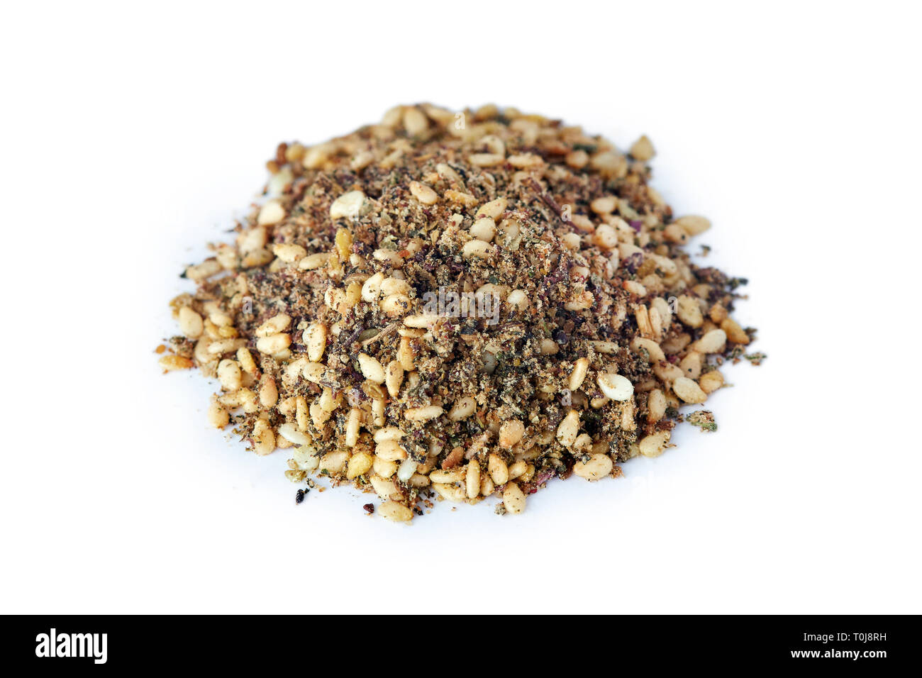 Za'atar (zatar), Middle Eastern spice mixture isolated on white ...