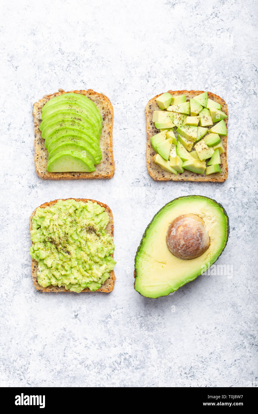 Half avocado flat bread hi-res stock photography and images - Alamy