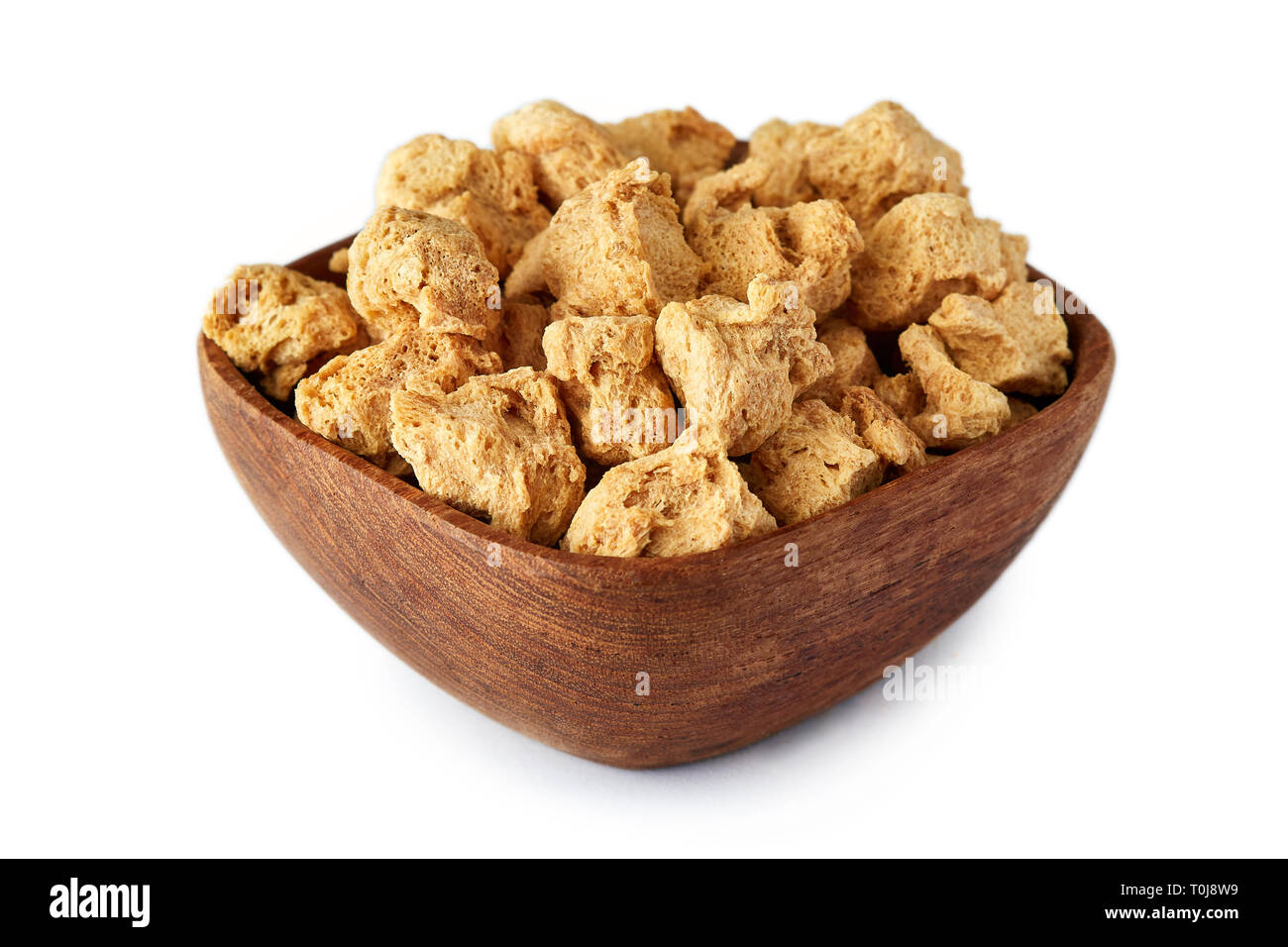 Raw soya chunks, soy meat for vegans isolated on white background Stock ...