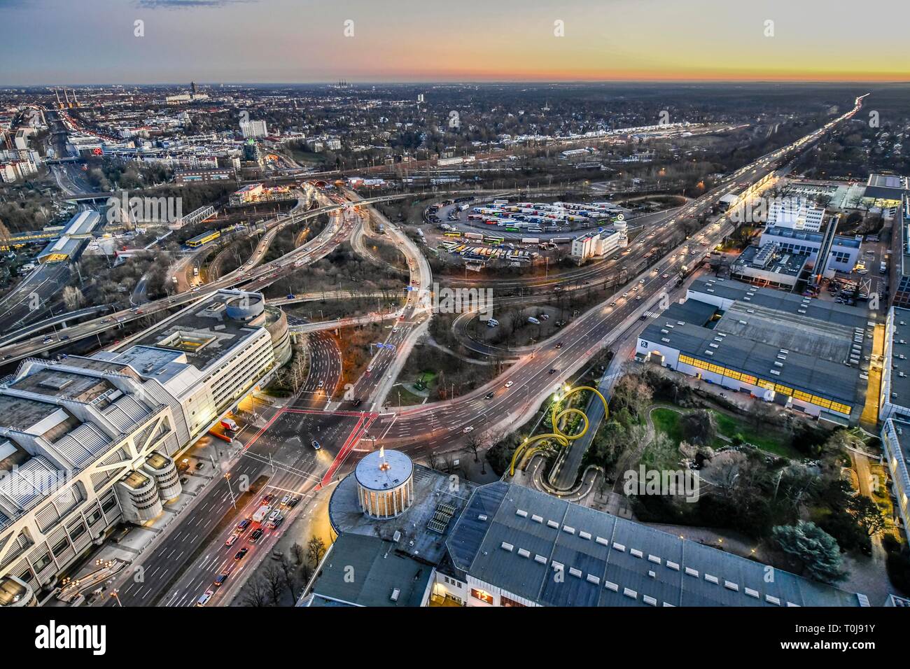 Interchange radio tower, Charlottenburg, Berlin, Germany, Autobahnkreuz ...