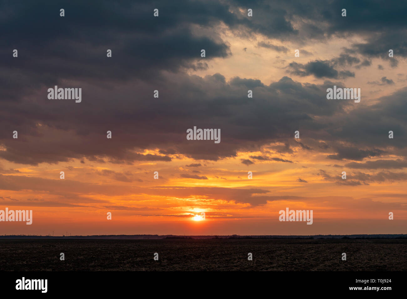 Dramatic view of twilight sunrise morning sunset evening sky and cloud ...