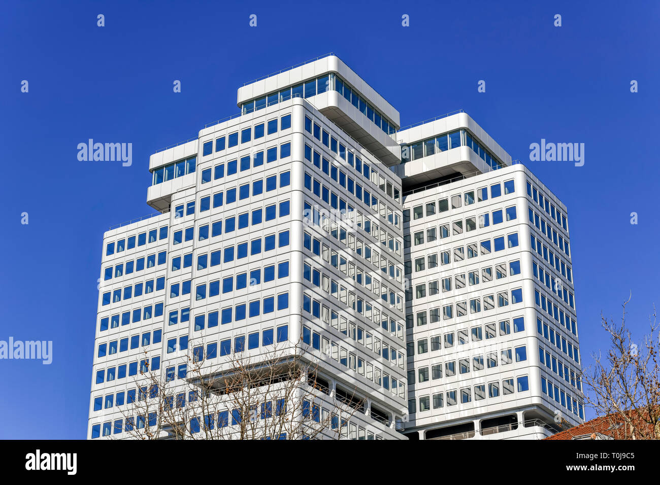 High rise, German pension scheme, dam Hohenzollern, village Wilmers ...