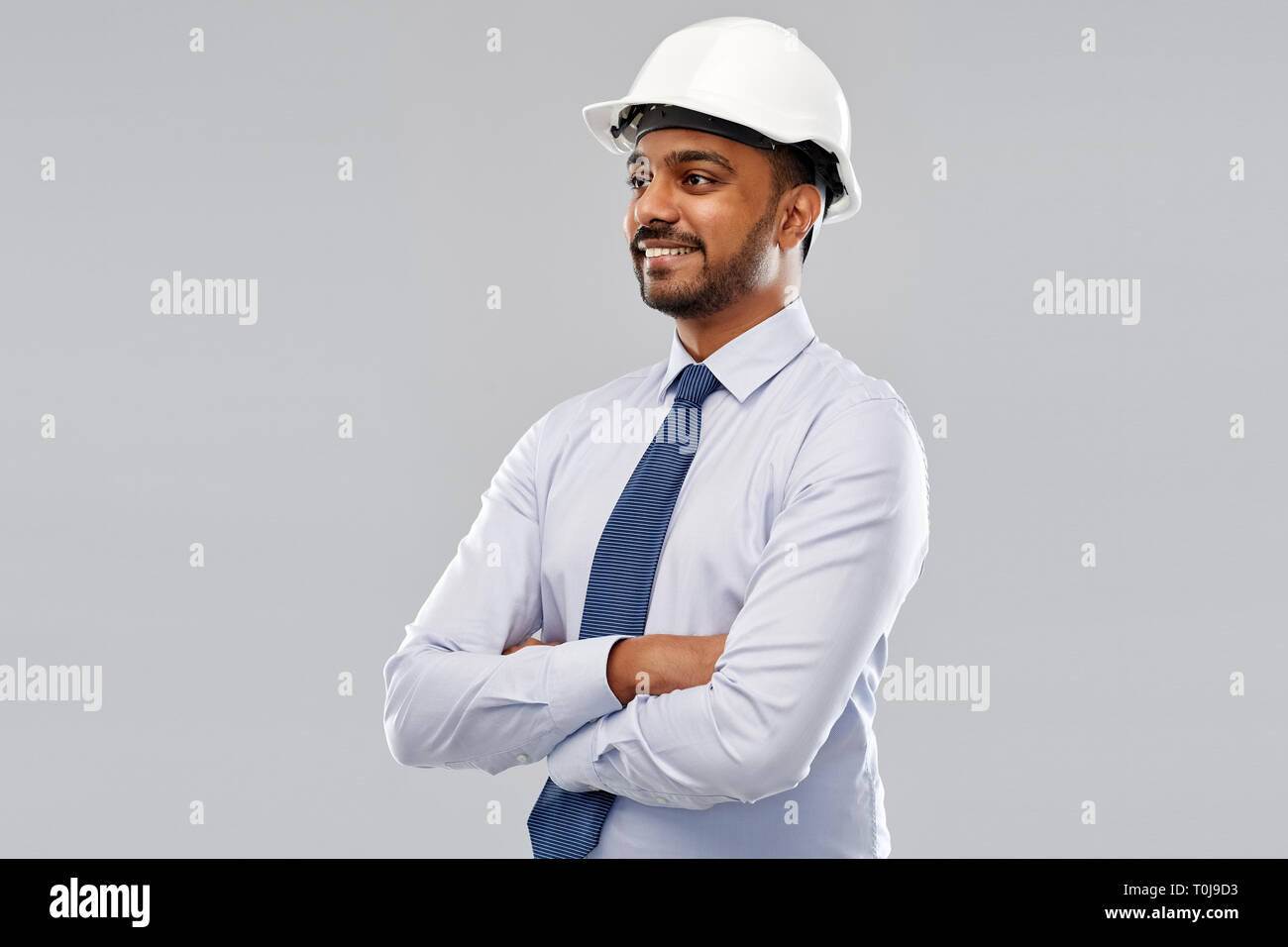 Architect businessman in helmet hi-res stock photography and images - Alamy