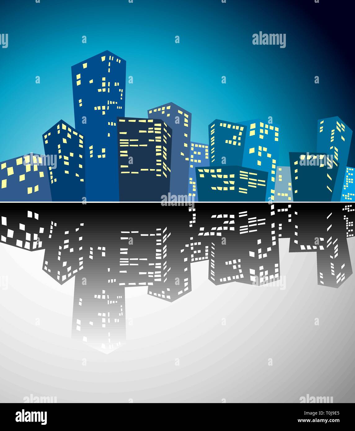City nightlife river Stock Vector Images - Alamy