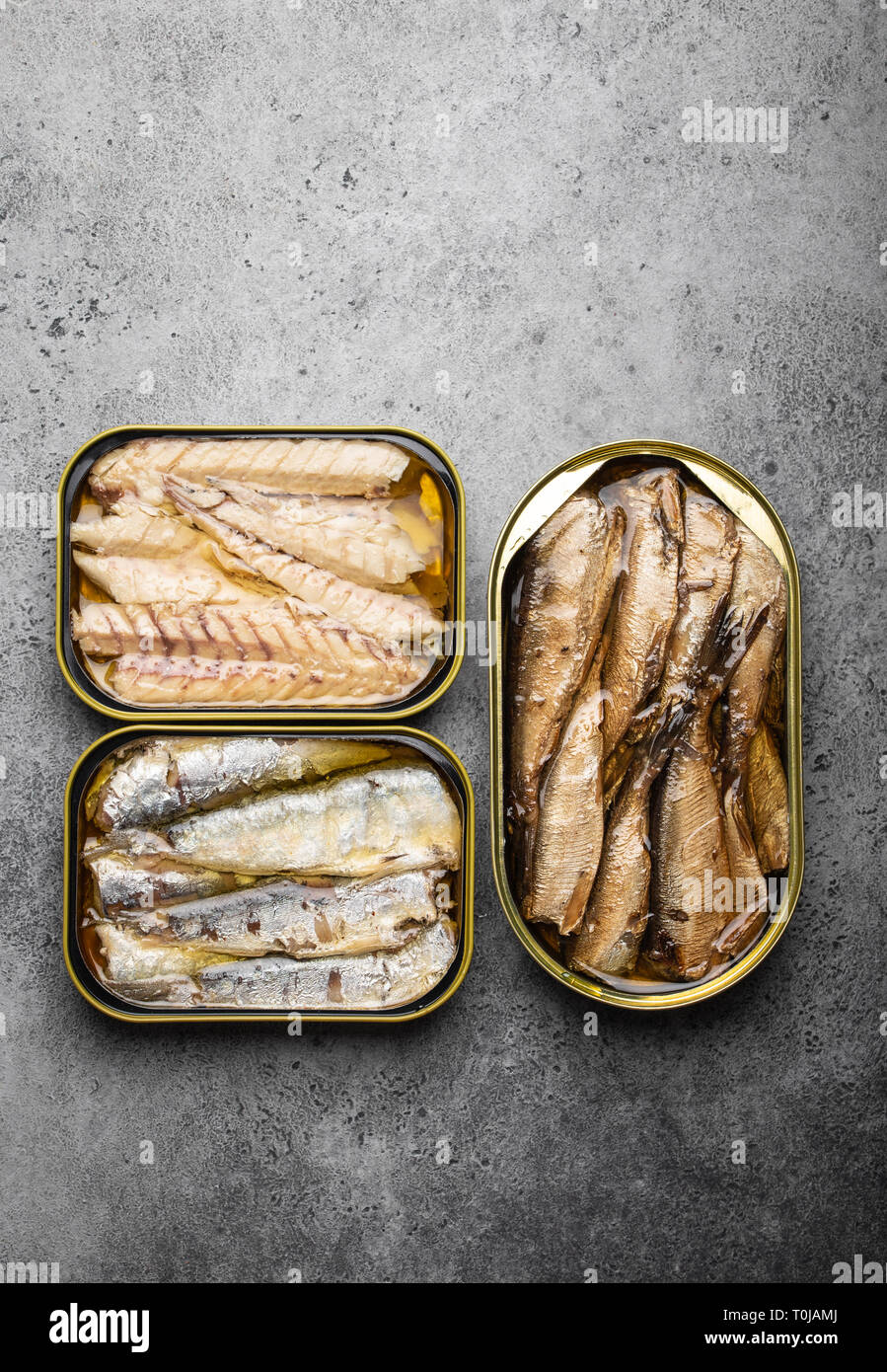 Canned fish in a tin Stock Photo - Alamy