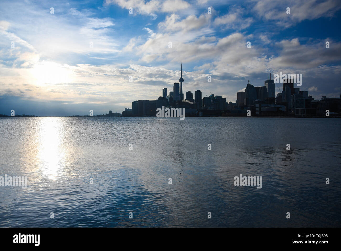 Toronto Skyline at Polson Pier Stock Photo - Alamy